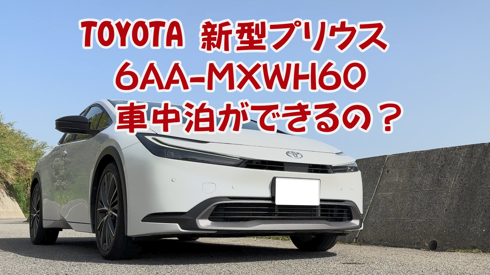 TOYOTA新型プリウス 6AA-MXWH60の車中泊！